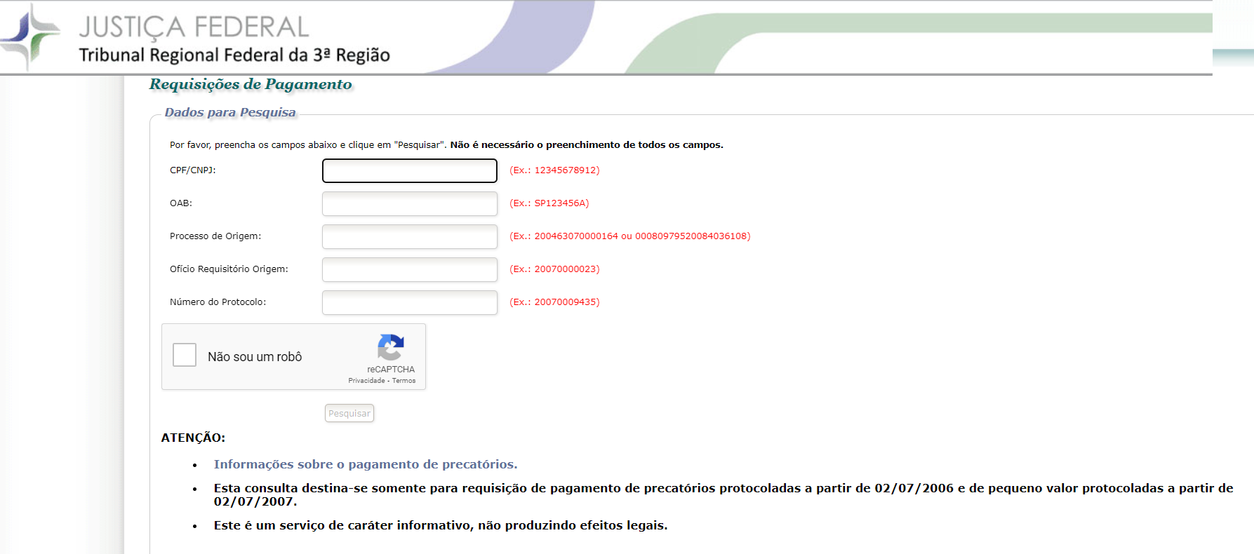 RPV TRF3: Informações para quem tem uma RPV no TRF3